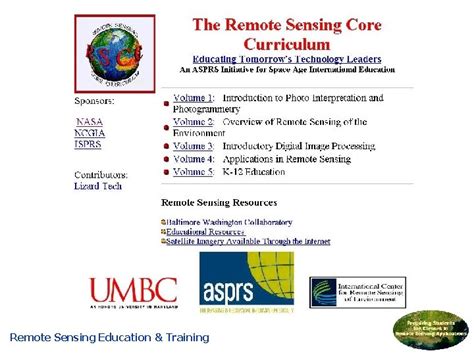 Remote Sensing Education Training Pam Lawhead Dan Civco