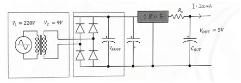 How To Calculate The Resistor And Capacitor Values For A Bridge Diode Full Wave Rectifier