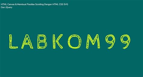 Membuat Efek Animasi Teks Keren Menggunakan Html5