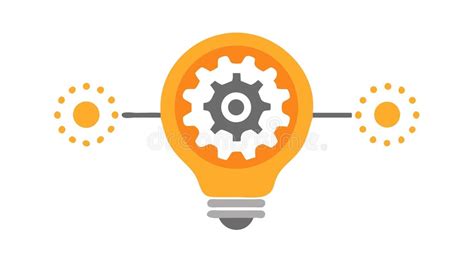 Innovation Idea Gears Problem Solving And Creative Thinking Vector