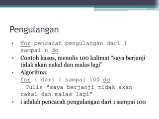 Struktur Dasar Algoritma Dan Notasi Algoritmik Pseudo Code PPT
