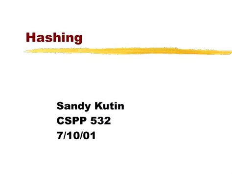 Ppt Hashing Powerpoint Presentation Free Download Id1744781