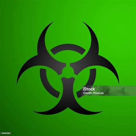 생물 학적 그림 독성 기호 기호입니다 방사능 위험한 방사능 지역 기호 녹색 검정 흰색 배경에 고립 방사성 영역 삼각형 아이콘을 경고 화학 독 삼각형 3d 0명에 대한 스톡