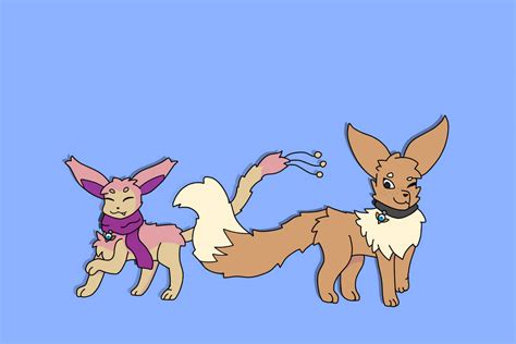 Eevee And Skitty By Darktheflareon On Deviantart