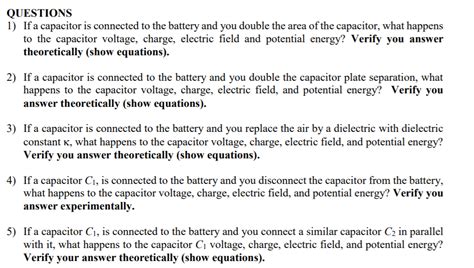 Solved Questions 1 If A Capacitor Is Connected To The