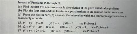 Solved In Each Of Problems 15 Through 18 A Find The Chegg Com