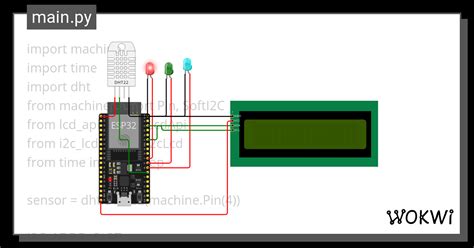 Sensor De Temperatura Con Pantalla Externa Wokwi ESP32 STM32