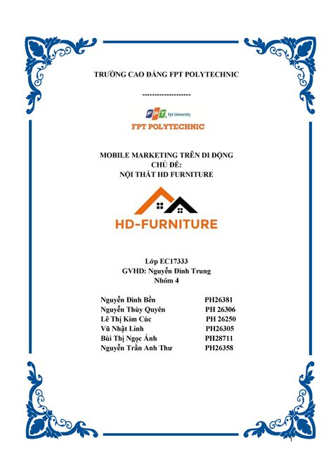 Nhóm Mobile marketing bản hoàn thiện TRƯỜNG CAO ĐẲNG FPT POLYTECHNIC MOBILE MARKETING TRÊN