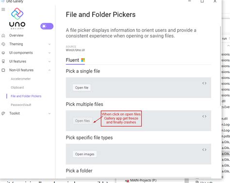 Gallery Skiagtk File And Folder Pickers The Gallery App Freezes And