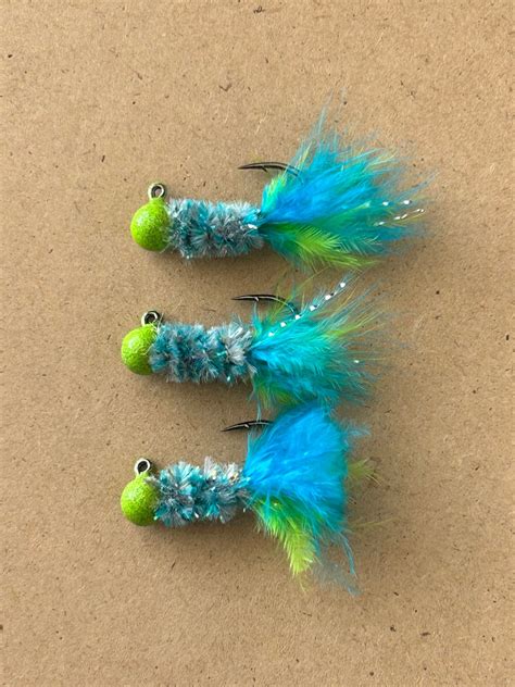 Hand Tied Crappie Jigs Etsy