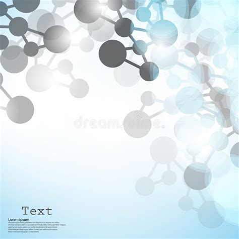 Abstract Background Vector Illustration Structure Of The Molecule Stock