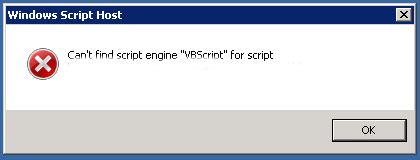 Can T Find Script Engine VBScript For Script Error On Windows And Windows Life Of A