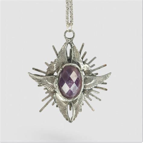 Seraphim With Amethyst Silver Necklace Etsy Australia