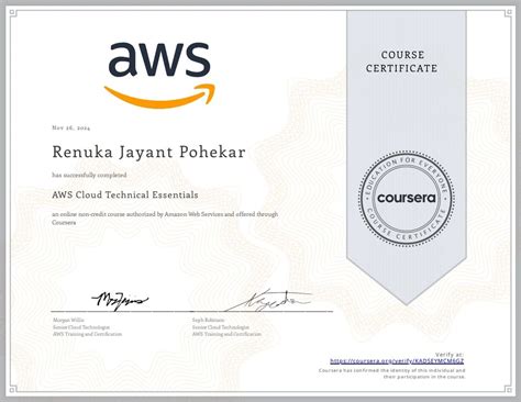 Cloudcomputing Aws Continuouslearning Certification Renuka Pohekar