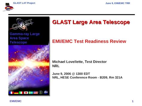 Ppt Glast Large Area Telescope Emiemc Test Readiness Review Michael