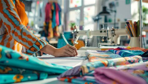 Modern Sewing Studio Filled With Bright Fabrics Dress Patterns And A Modern Sewing Studio Filled With Bright Fabrics Dress Patterns And A