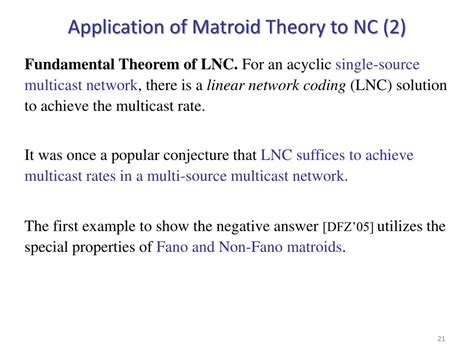 PPT Connections Between Network Coding And Matroid Theory PowerPoint Presentation ID