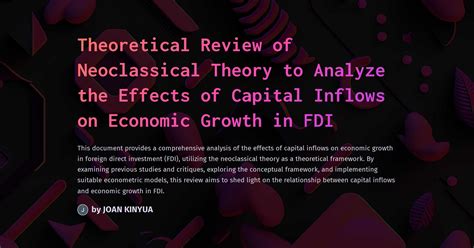 Theoretical Review Of Neoclassical Theory To Analyze The Effects Of
