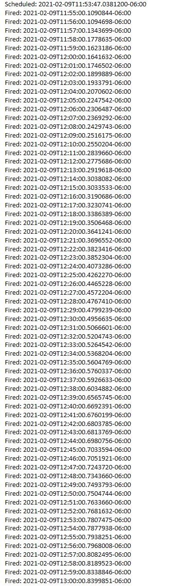 Time Drift Issue Fluentscheduler FluentScheduler GitHub