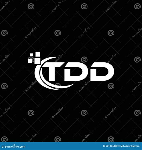 TDD Letter Logo Design On Black Background TDD Creative Initials Letter Logo Concept Stock