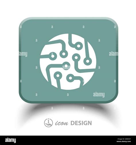Circuit Board Icon Stock Vector Image Art Alamy