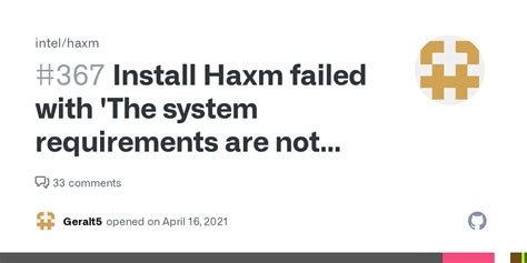 install haxm failed with the system requirements are not satisfied