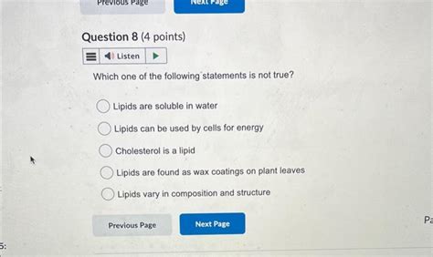 Solved Which One Of The Following Statements Is Not True Chegg