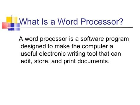 What Is Word Processing Powerpoint Presentation Ppt
