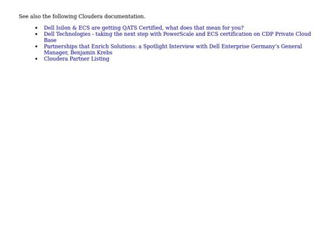 cloudera documentation dell ecs 3 7 test summary report of the