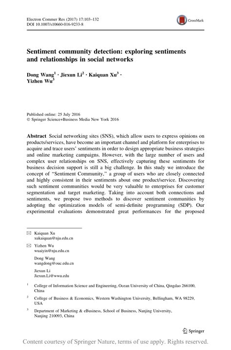 Sentiment Community Detection Exploring Sentiments And Relationships In Social Networks