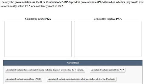 solved classify the given mutations in the ror c subunit of