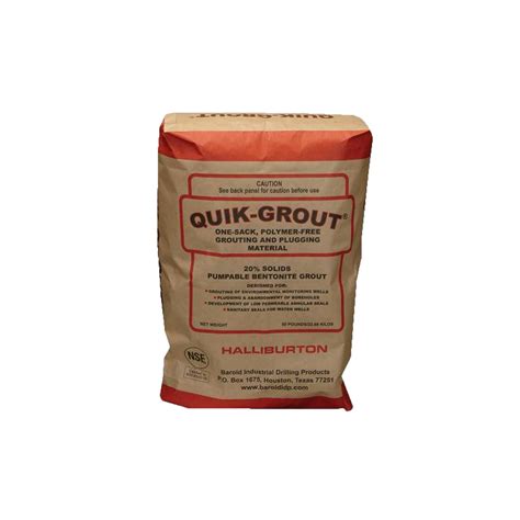 Quik Grout High Solids Bentonite Grout Milbycompany