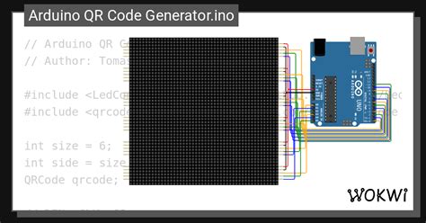 Arduino QR Code Generator Ino Copy Wokwi ESP32 STM32 Arduino Simulator
