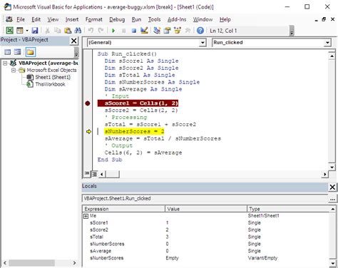 Debugging Programming With Excel Vba