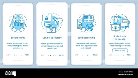 Business Ethics Onboarding Mobile App Page Screen Template Corporate