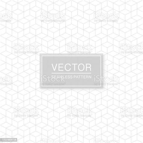 간단한 원활한 기하학적 패턴 최소한의 큐브 디자인 추상적 인 유행 배경입니다 그리드 화이트 및 그레이 텍스처 0명에 대한 스톡 벡터 아트 및 기타 이미지 Istock