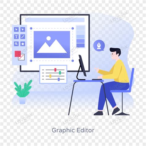 a graphic editor flat illustration character vector avatar illustration flat png image image