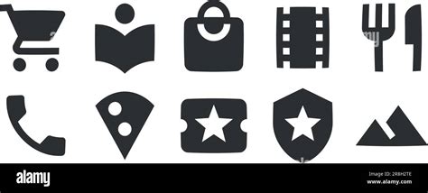 set of 10 icons maps vector collection thin line web icon set quality