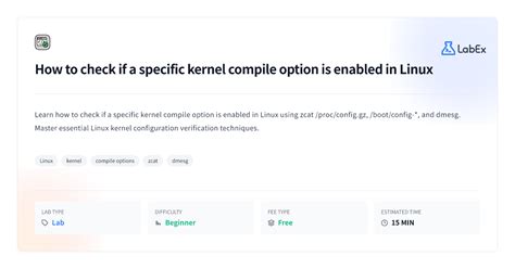 How to check if a specific kernel compile option is enabled in Linux | LabEx