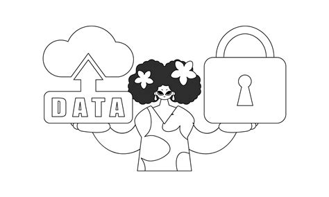 Girl With Cloud Logo For Iot Vector Illustration In Linear Style 29216308 Vector Art At Vecteezy