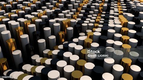 추상 실린더 배경 3d 도형 그림 현대 그래픽 디자인 3d 개체 배경 화면 0명에 대한 스톡 사진 및 기타 이미지 0명 3차원 형태 강철 Istock