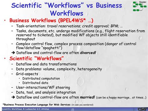 Ppt Introduction To Scientific Workflows And The Kepler System