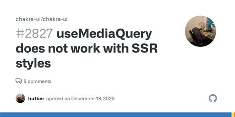 Usemediaquery Does Not Work With Ssr Styles · Issue 2827 · Chakra Ui