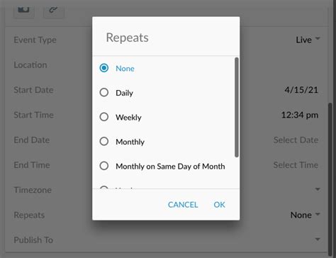 Recurring Events Admin Knowledge Base