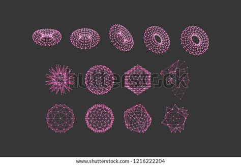 Geometric Shape Design Torus Consisting Points Stock Vector Royalty Free 1216222204 Shutterstock