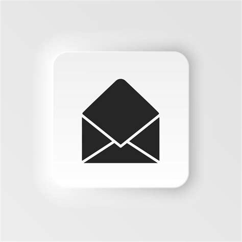 Email Vector Icon Simple Element Neumorphic Style Illustration Email