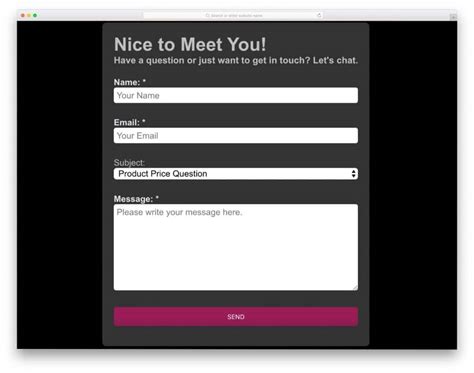 35 Free Contact Forms You Can Make Use Of For Next Project 2020