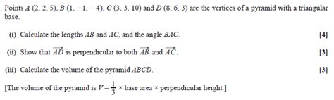 exam questions vectors examsolutions