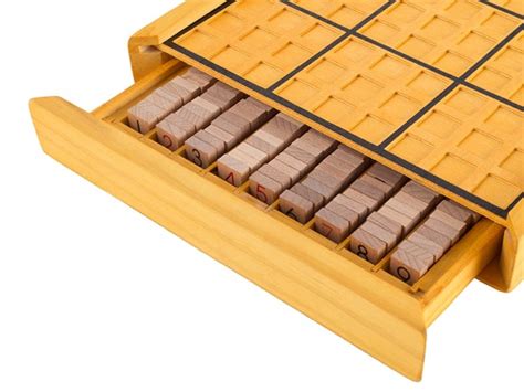 wooden sudoku board game set