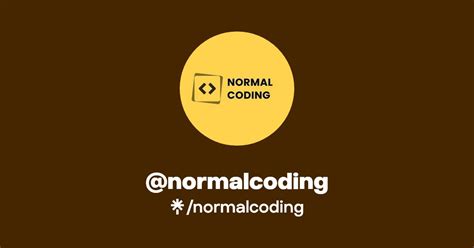 Normalcoding Twitter Instagram Tiktok Linktree